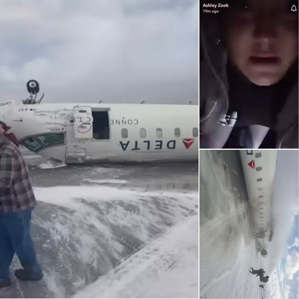 Passenger posts video inside Delta plane moments after crash – Story News